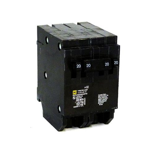 Square D HOMT2020220 4-Pole 20 Amp Molded Case Circuit Breaker