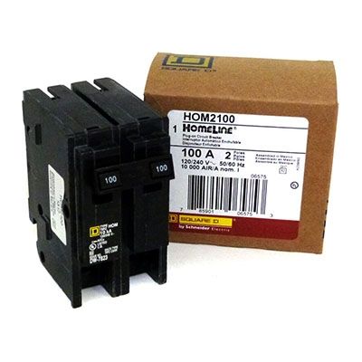 Square D HOM2100 2-Pole 100 Amp Molded Case Circuit Breaker